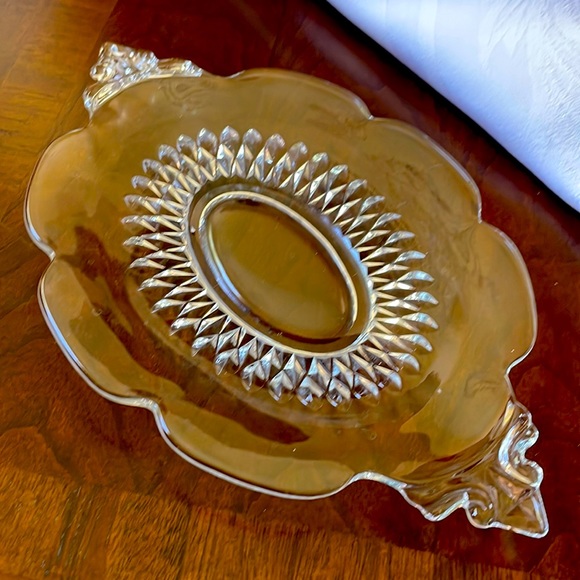 cambridge | Accents | Vintage Cambridge Clear Glass Oval Dish Plate ...